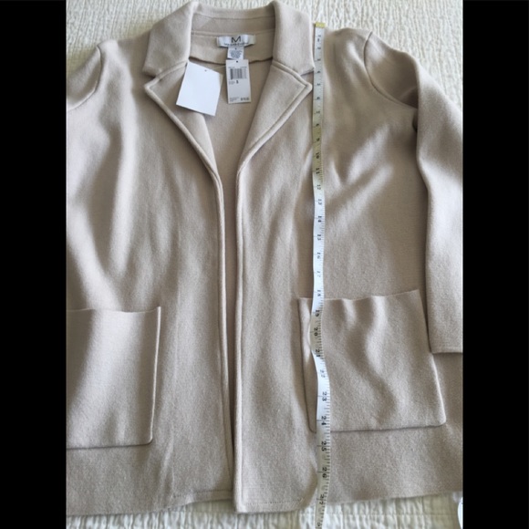 Magaschoni | Jackets & Coats | Nwt Magaschoni Tan Cardigan Jacket ...